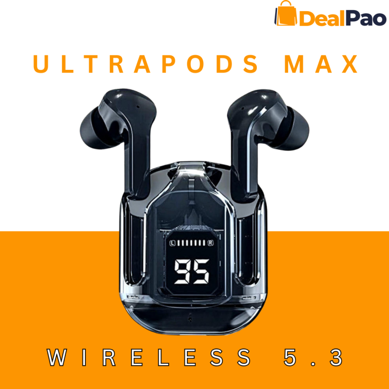 UltraPods Max Wireless 5.3 Earbuds with LED Display, Touch Controls ...